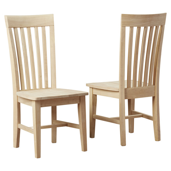 Mistana™ Lynn Solid Wood Slat Back Side Chair In Unfinished And Reviews